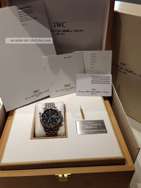 Iwc 3713 Doppelchronograph Komplettes Paket In Aus 1 Hand