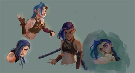 Artstation Arcane Jinx Expression Studies
