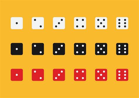 Dice In Flat Style Design From One To Six 13926968 Vector Art At Vecteezy