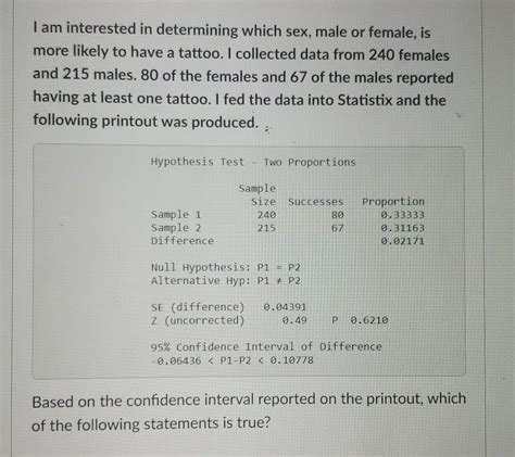 Am Interested In Determining Which Sex Male Or