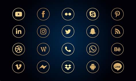 Premium Vector | Free vector social media icons vector set with facebook instagram twitter ...