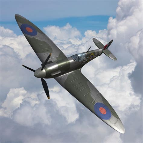 Artstation Wwii Plane Gb Supermarine Spitfire 2012