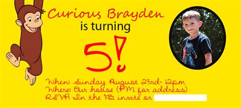 Braydens 5th Birthday Party Curious George
