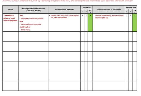 Scaffolding Rams Template Editable Word Doc Risk Assessment