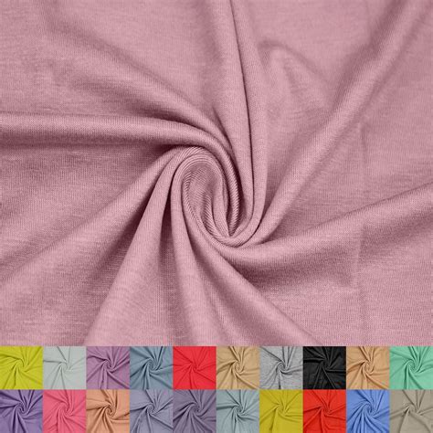 Solid Color Heavy Rayon Spandex Jersey Knit Fabric 4 Way