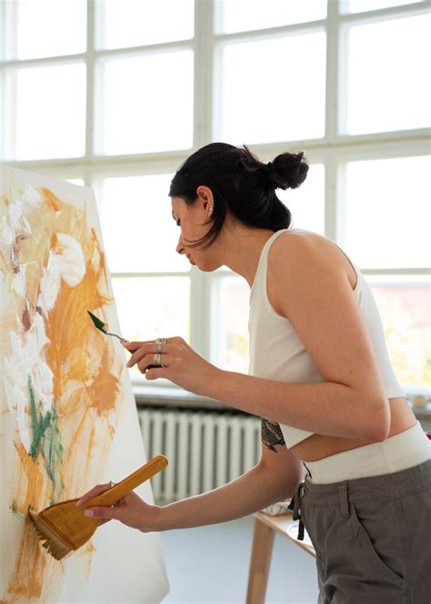 Free Photo Braless Woman Working Indoor
