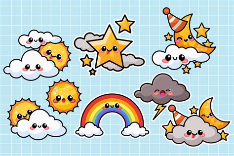 Set Of Sky Objects Illustration Graphic By Akisejaillirpa · Creative