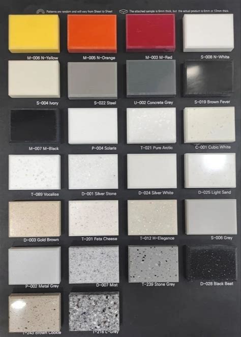 Hanex Acrylic Solid Surface Thickness 12 Mm Size 30 X 14430 X 96