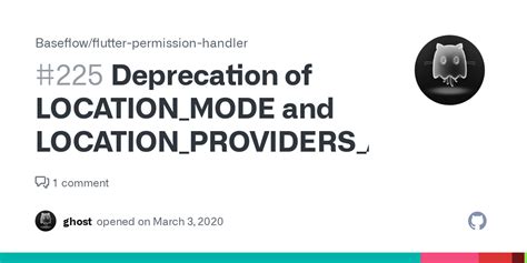 Deprecation Of LOCATION MODE And LOCATION PROVIDERS ALLOWED Issue Baseflow Flutter