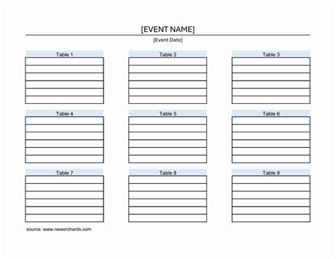 Free Excel Seating Chart Templates Free Excel Seating Chart Templates