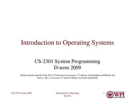 Ppt Introduction To Operating Systems Powerpoint Presentation Free