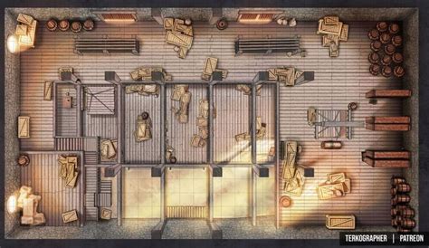 Warehouse 31x18 Fantasy Map Warehouse Pen And Paper Games