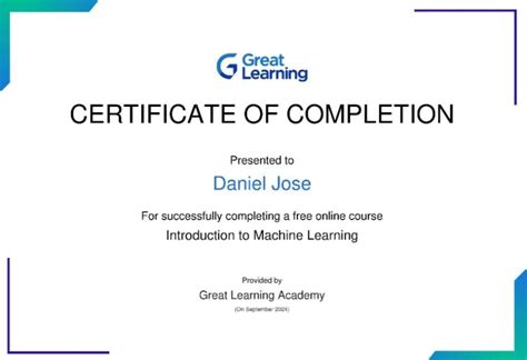 Thrilled To Have Completed A Comprehensive Free Course On Machine Learning Conducted By Great