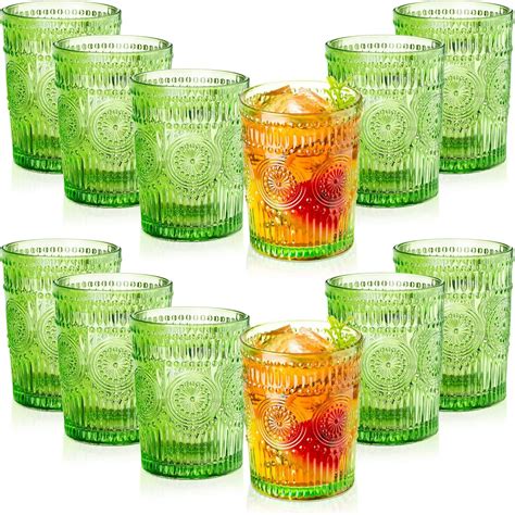Eccliy Romantische Wassergläser Vintage Glaswaren Trinkgläser Set Für Saft Getränke Bier