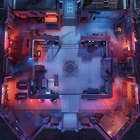 10 Cyberpunk Lab Battlemaps Sci Fi Dnd Battle Map Cyberpunk Dandd