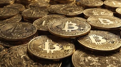 Stack Of Bitcoins Premium Ai Generated Image