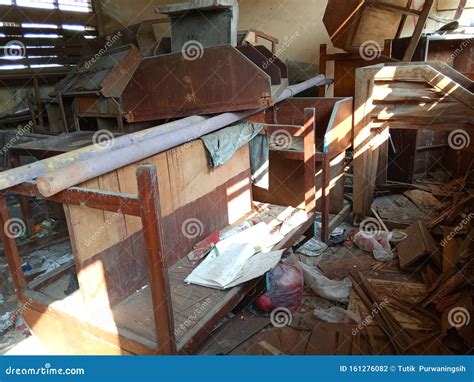 Photo For Editorial Use Only Ruined Abandoned Class Room At Elementary