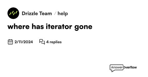 where has iterator gone drizzle team