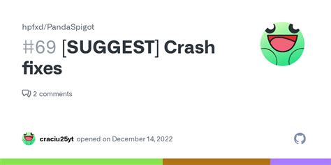 SUGGEST Crash Fixes Issue Hpfxd PandaSpigot GitHub
