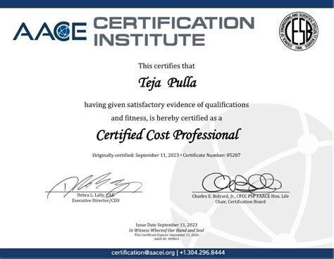 Aace Ccp Certification Costengineering Professionaldevelopment Teja Pulla Ccp Cep Evp