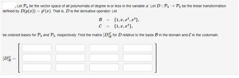 Answered Let Pn Be The Vector Space Of All… Bartleby