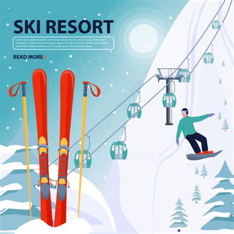 210 Man Ski Lift Illustrations Royalty Free Vector Graphics And Clip