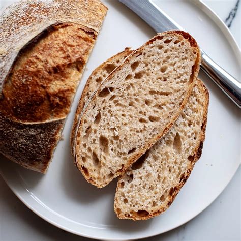 Classic Crusty Artisan Sourdough Bread With Wild Yeast