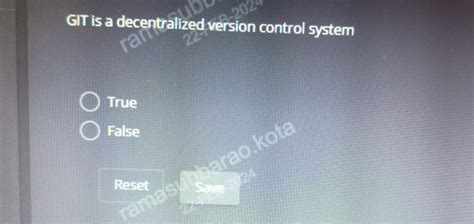 Solved Git Is A Decentralized Version Control