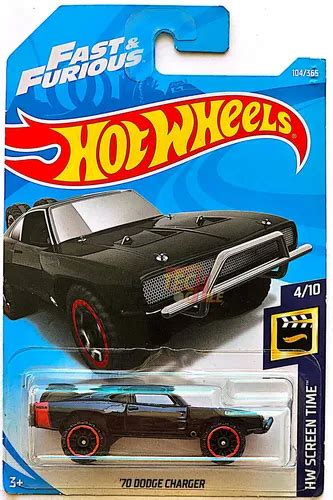 70 Dodge Charger Toretto 2018 Rápido Y Furioso Hot Wheels Negro