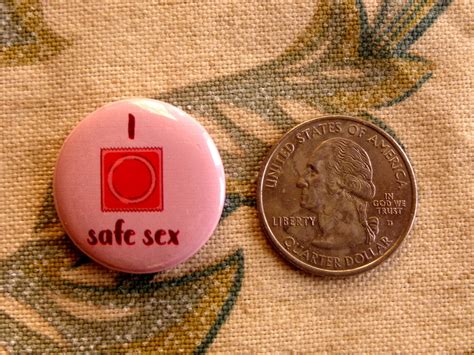 I Heart Safe Sex Pin Inch Pinback Button Pin Badge Sex Etsy