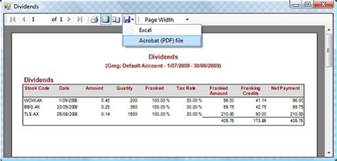 Exporting Reports