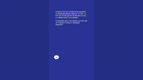 how to get the nth element of a python list or a default if not available shorts youtube