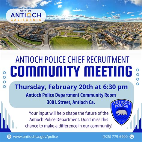 Antioch Help Shape The Future Of Antiochs Police Leadership 🚔 The City Of Antioch Is
