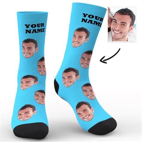 Custom Face Socks Au With Name Valentines Day Ts