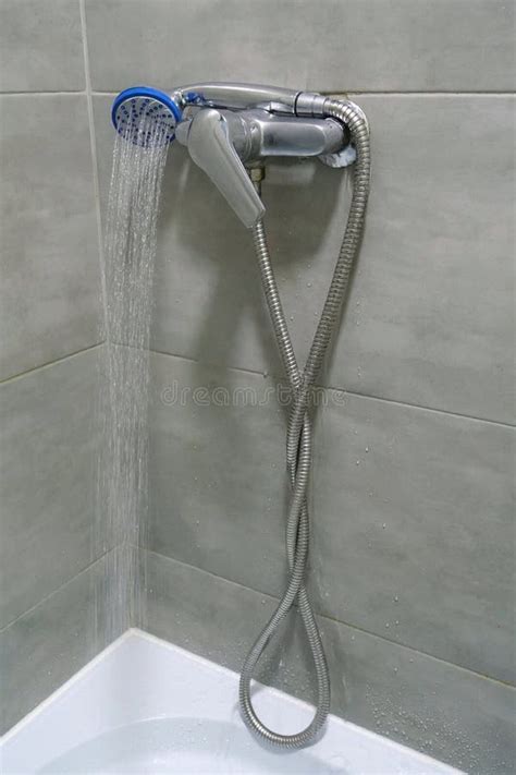 Shower Morning Shower Take A Shower Clean Water Flows From Shower