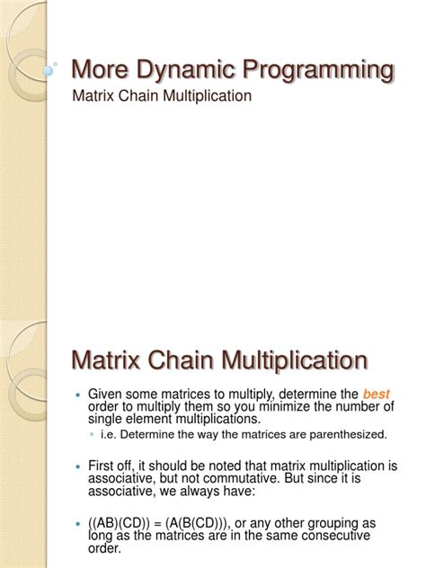Matrix Chain Multiplication Pdf Dynamic Programming Matrix