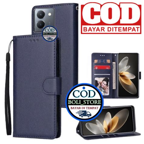 CASING CASE KULIT COCOK UNTUK TIPE HP VIVO Y27 CASING DOMPET SARUNG HP Lazada Indonesia