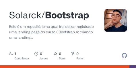 Github Solarck Bootstrap Este Um Reposit Rio Na Qual Irei Deixar Registrado Uma Landing