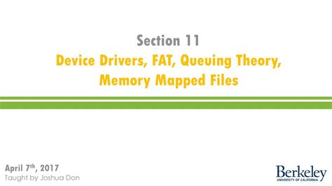 Device Drivers Fat Queuing Theory Memory Mapped Files Ppt Download