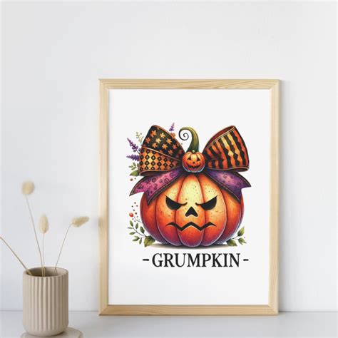 Grumpkin The Pumpkin Png Retro Halloween Png Coquette Png