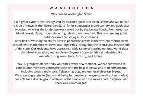 Washington Connecting Consciousness Usa