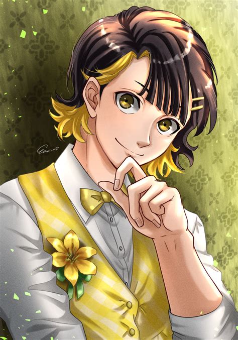 Safebooru 1boy Absurdres Artist Name Bachira Meguru Black Hair Blonde