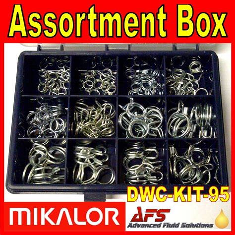 95 Piece Double Wire Spring Clip Assortment Box