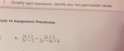 solved 7 simplify each expression identify any