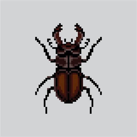 Pixel Art Illustration Beetle Bug Pixelated Beetle Horn Beetle Bug Horn Insect Insect Icon