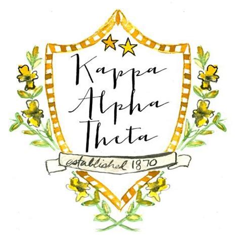 Crest Decal Kappa Alpha Theta Kappa Alpha Theta Theta Sorority Colors