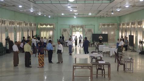 ဒဂုံမြို့နယ်တွင် စံပြမဲရုံ ခင်းကျင်းပြသမှုသရုပ်ပြခြင်းလုပ်ငန်းများ ဆောင