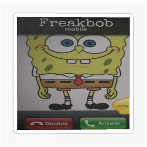 Freakbob Phone Call Sticker For Sale By Emizzy Redbubble