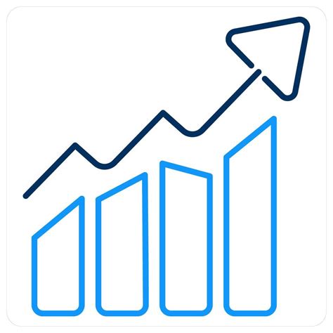 Increase Icon Concept In Blue Bold Line Color 66159835 Vector Art At