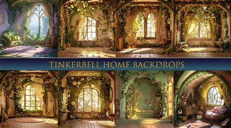 Tinkerbells House Fantasy Backdrops Backgrounds Digital Art Beautiful
